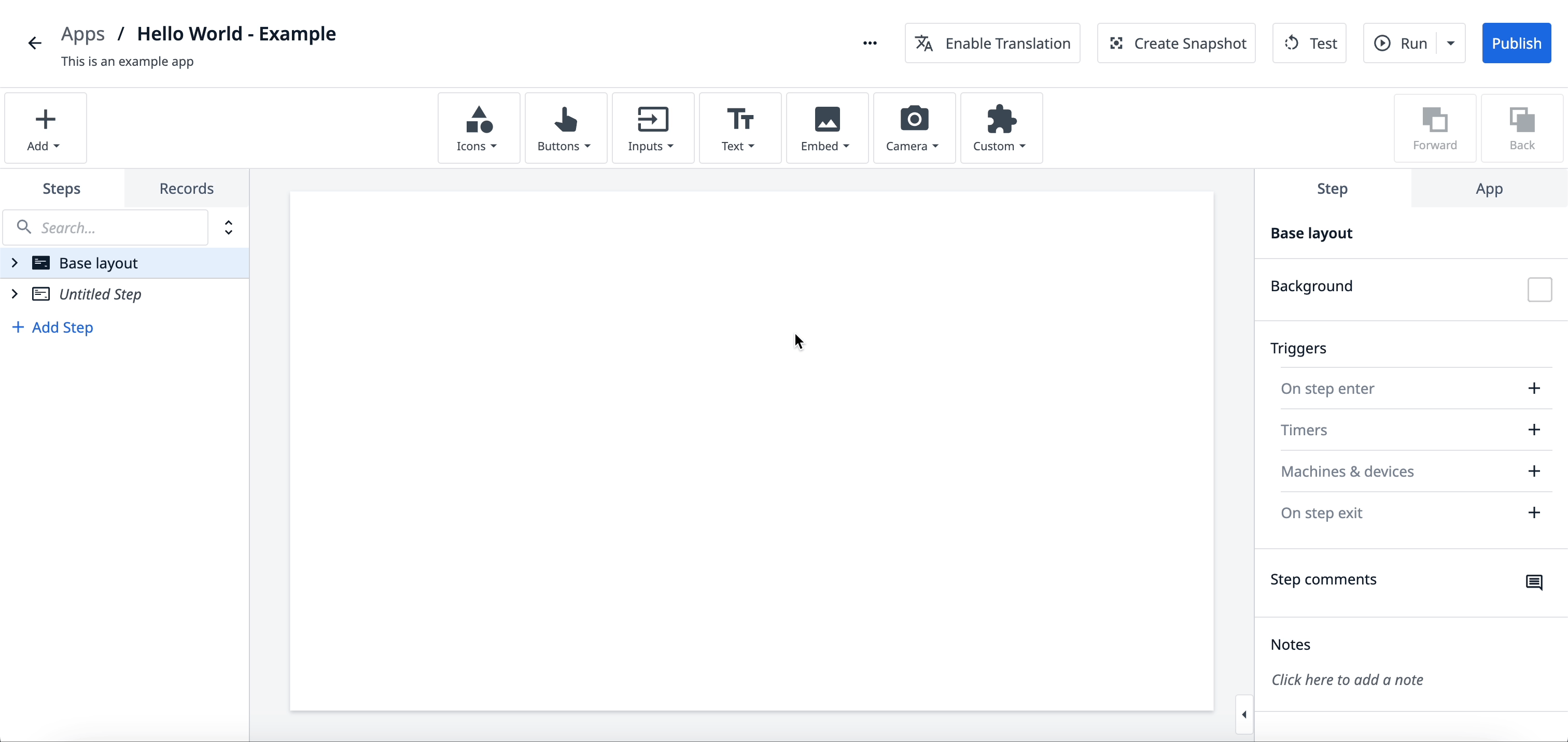 Walkthrough: Build your first app